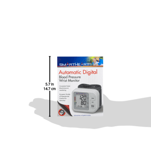 SmartHeart Automatic Digital Wrist Blood Pressure Monitor Battery ...
