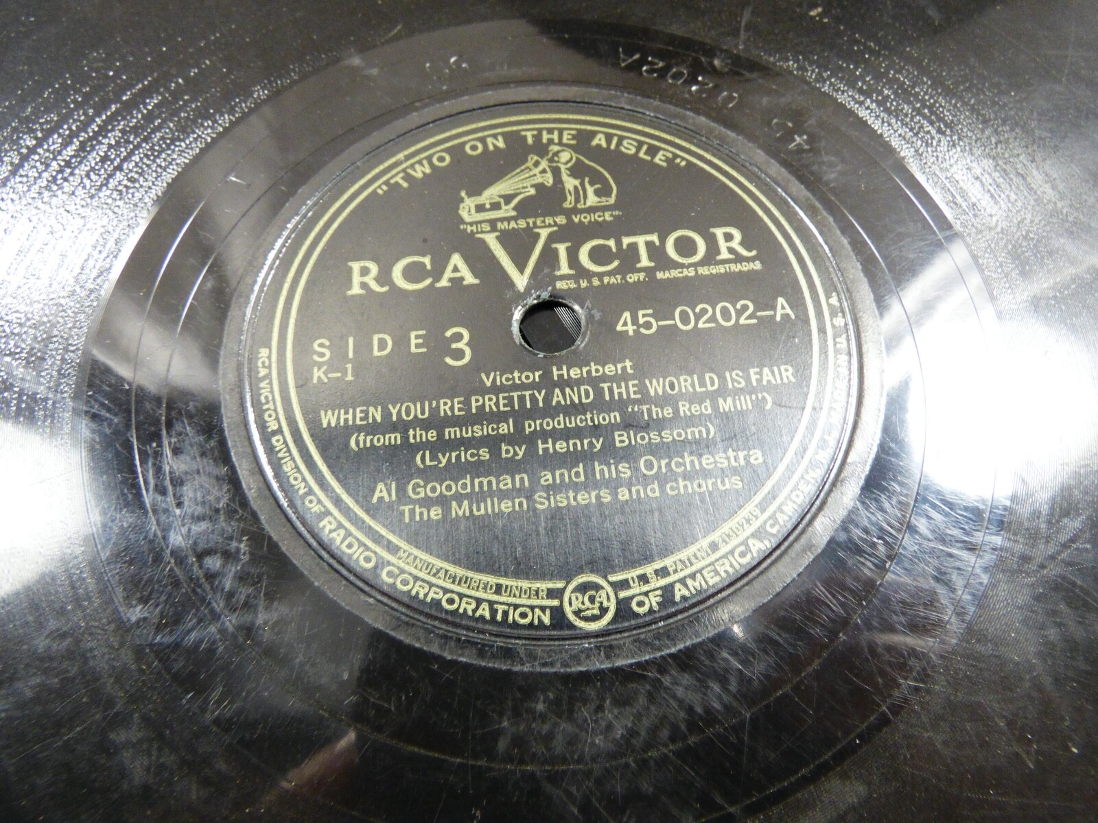 VTG Victor red label 64260 64644 lot of 4 one side RCA black label ...