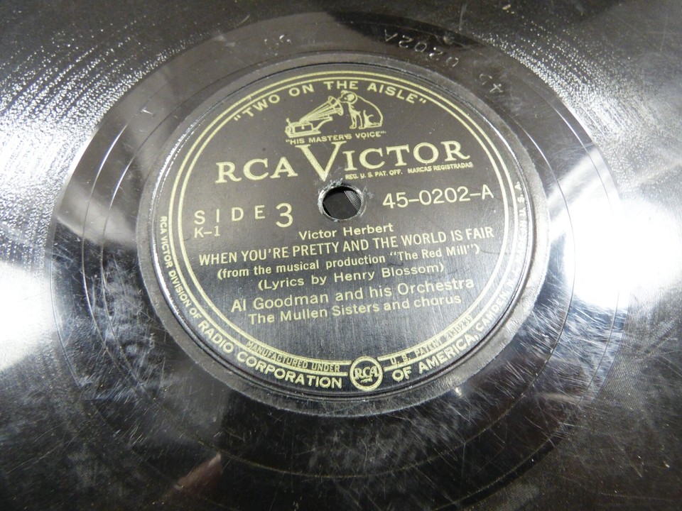 VTG Victor red label 64260 64644 lot of 4 one side RCA black label ...