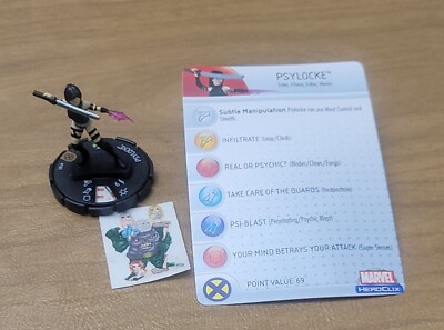 =HeroClix Marvel GIANT-SIZE X-MEN Psylocke 101 with card = | eBay