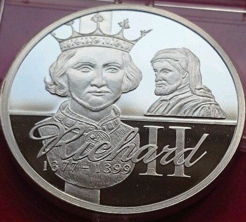 KING RICHARD II SILVER PROOF COIN MEDAL+ COA, ONLY 15,000 WORLDWIDE! | eBay