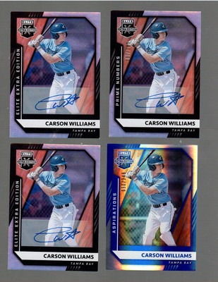 CARSON WILLIAMS 2021 ELITE EXTRA PRIME NUMBERS AU#180/BASE AU ...