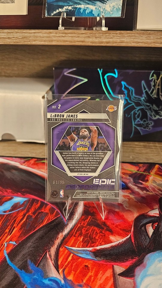 2024-25 Mosaic #2 LeBron James /99 Epic Performers Mosaic Reactive Blue ...