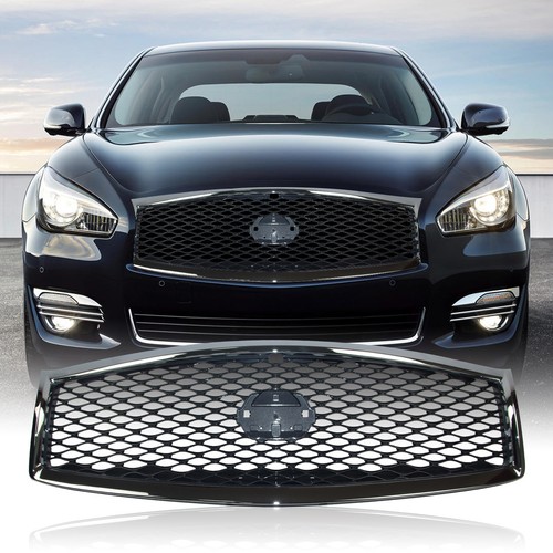 Front Bumper Grille Grill For 2015-2019 Infiniti Q70 Q70L W/Camera ...