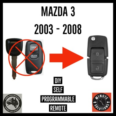 FITS MAZDA 3 REMOTE TRANSPONDER CHIP FLIP KEY 2003 2004 2005 2006 2007 ...