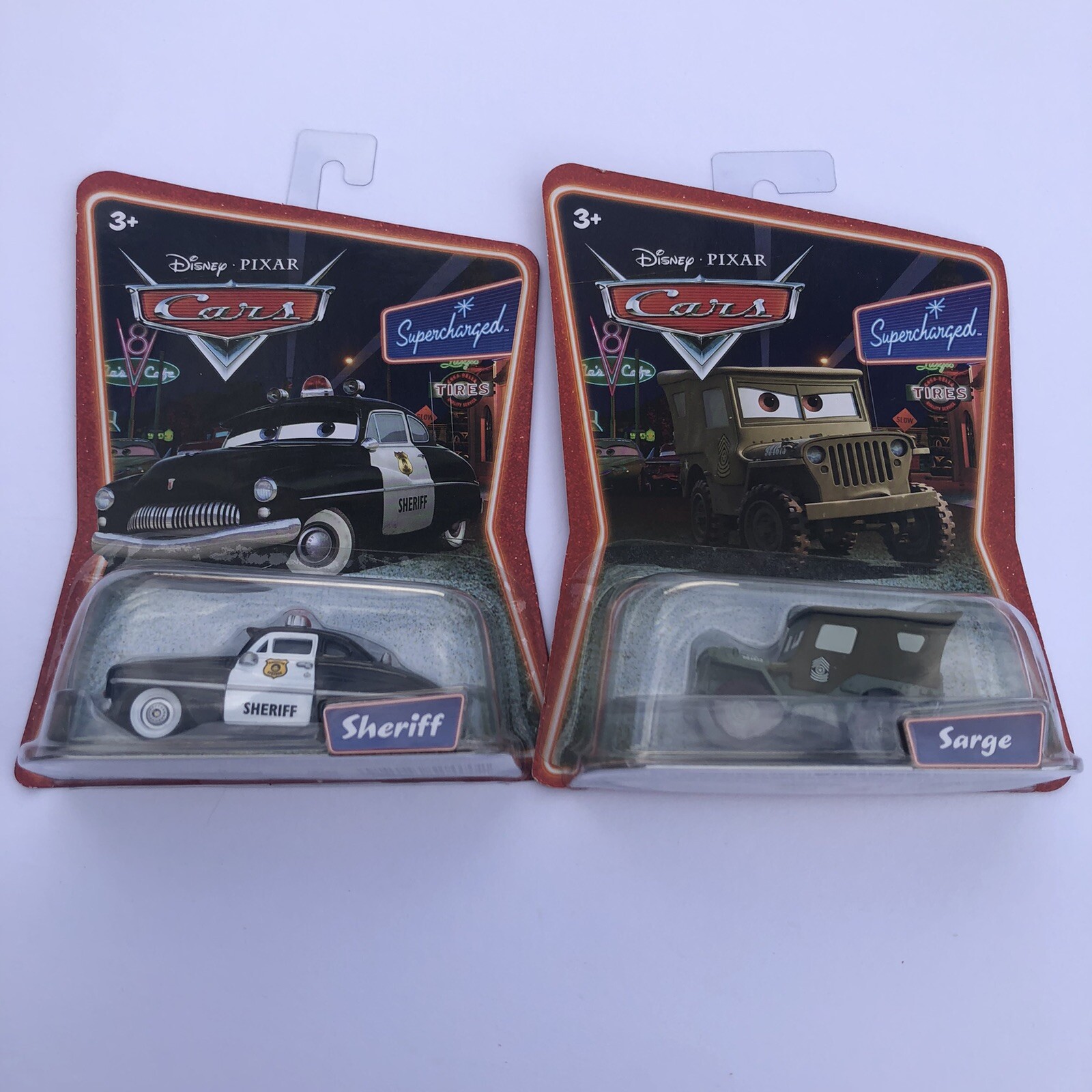 Disney Pixar Cars Mini Racers Sheriff Sarge & Red Firetruck FREE SHIPPING