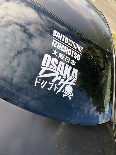 BANNER REAR WINDOW Car Sticker Jdm Drift Turbo window 86 fits toyota ...