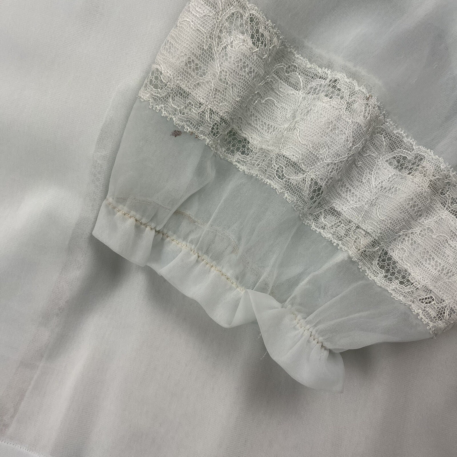 Vintage l 50s S Luxite Sheer Nylon Ruffle Lace Peter … - Gem