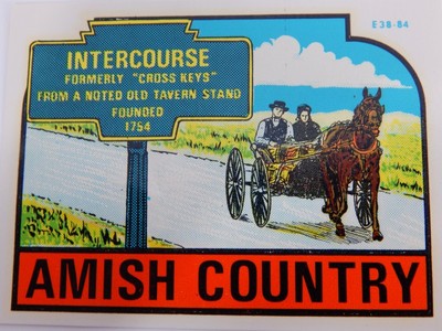 Nos Vintage 1960s Deadstock Dutch Sticker Impko Decal AMISH COUNTRY ...