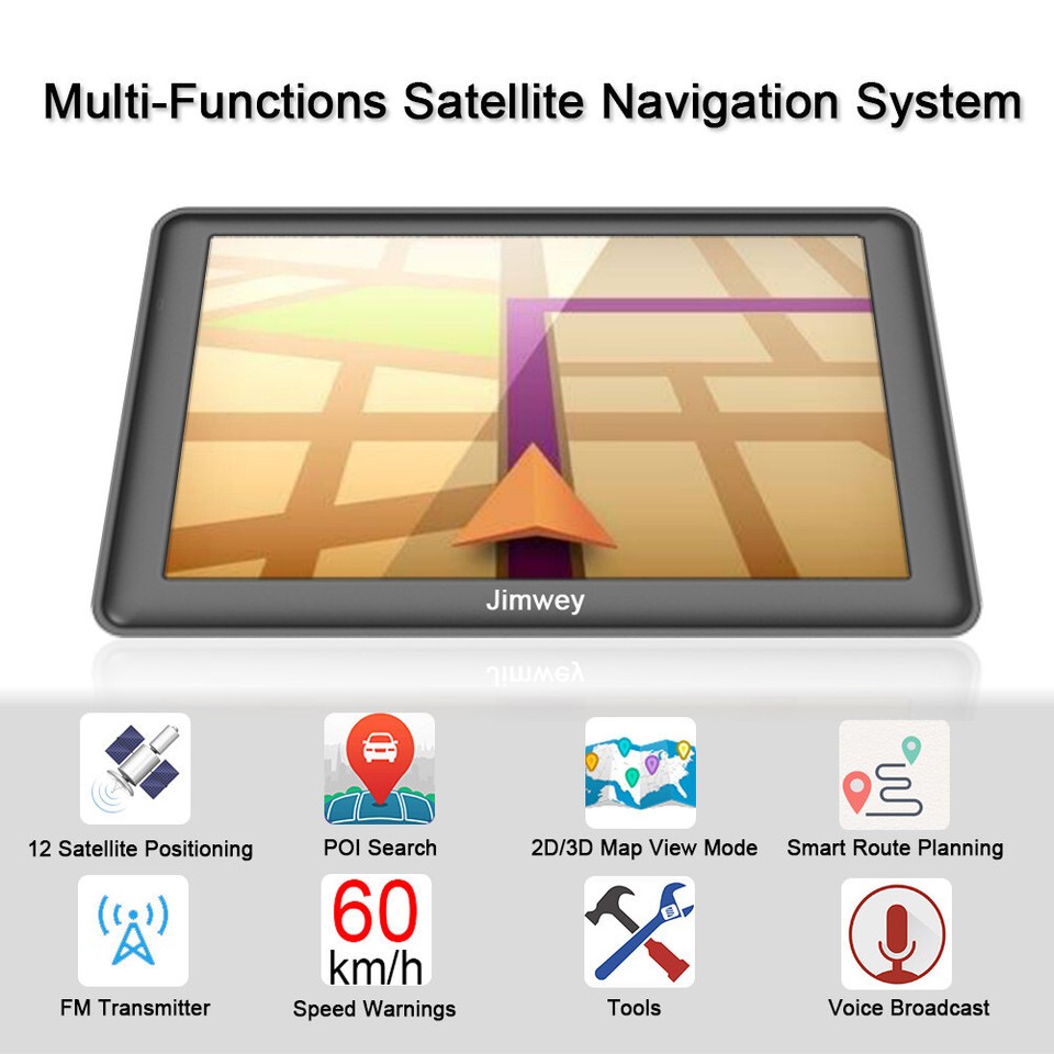 Jimwey 8GB GPS Navigation for Car/Truck: 256MB, Capacitive Touch Screen ...