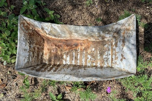 Vintage Galvanized Tin Turpentine Tar Cup Concave Shape Agricultural ...