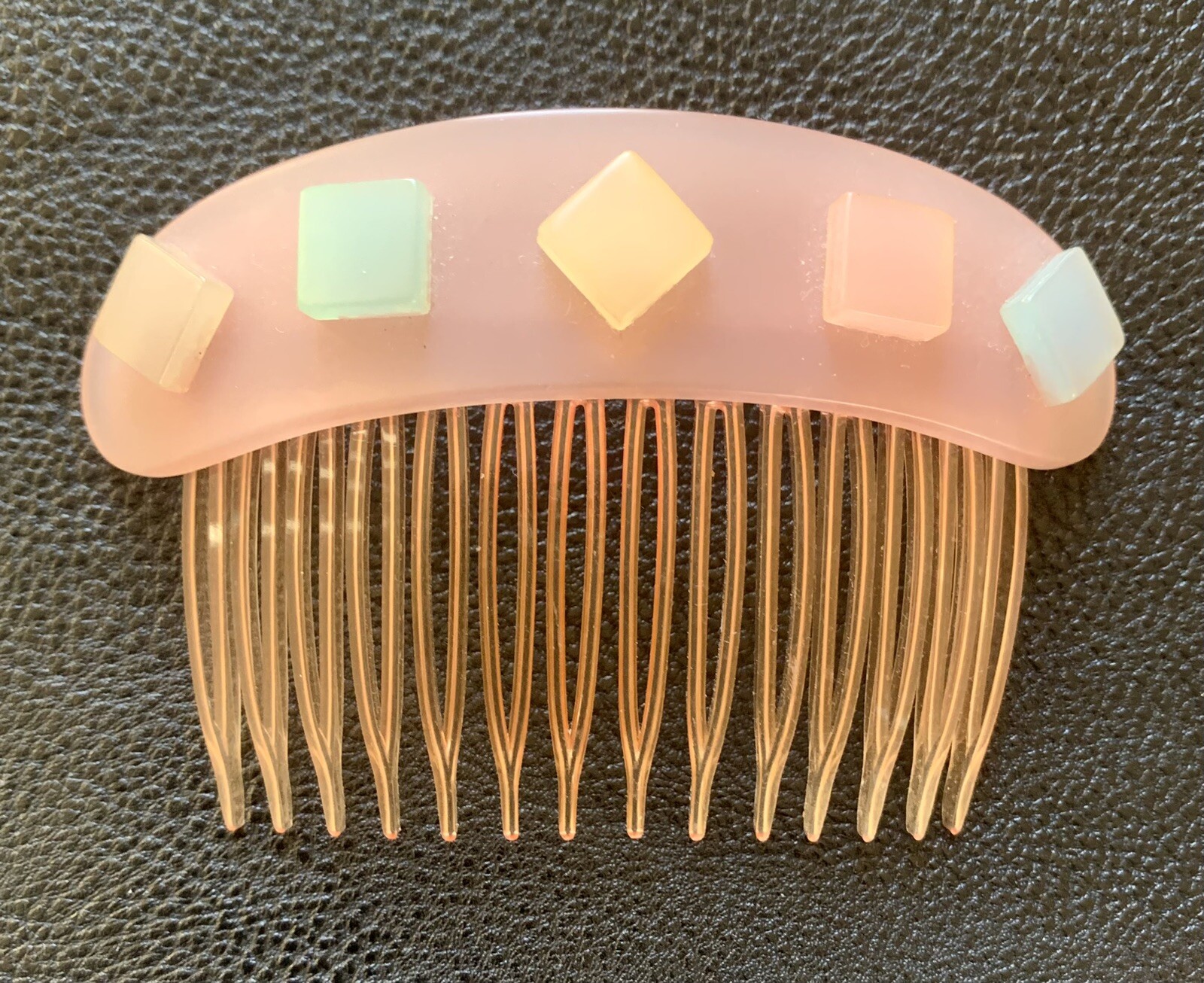 Vintage Hair Side Comb 1980s 1990s Pastel Geometric A… - Gem