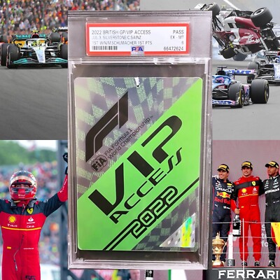 2022 British Grand Prix VIP Pass PSA 6 - Carlos Sainz 1st Win | eBay