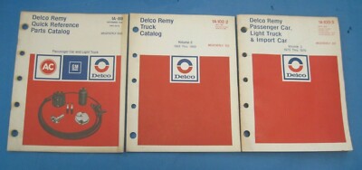 3 Delco Remy parts Catalogs Passenger Car and Truck quick reference ...