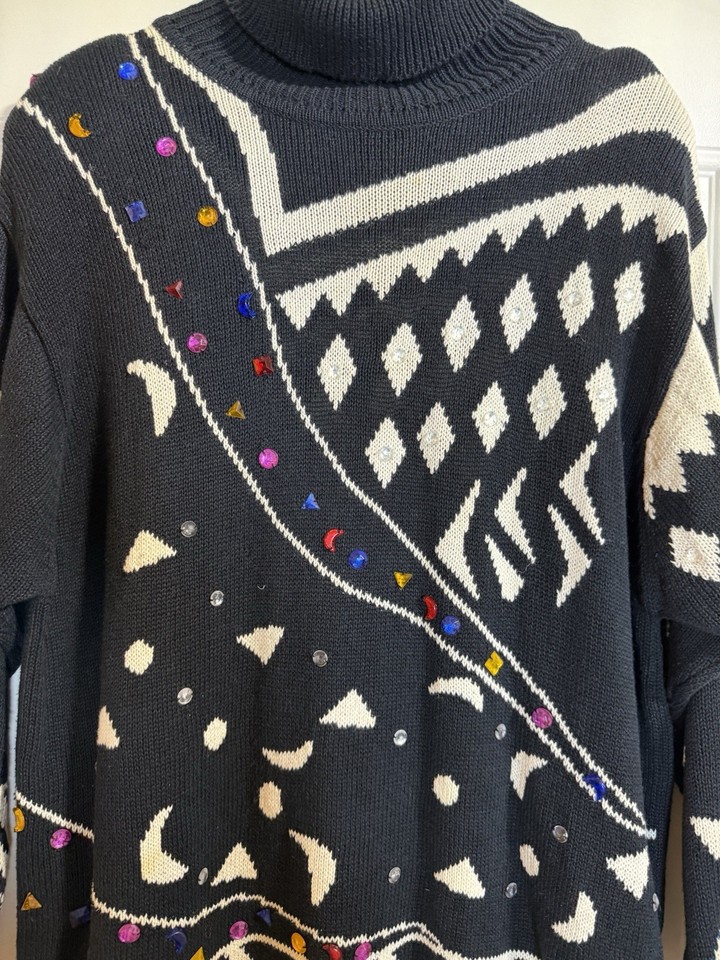 Vintage IB Diffusion Gem Sweater Women's Size XL | eBay