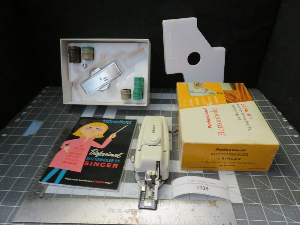 Singer Buttonholer / Monogrammer Sewing Attachment in Box Embroidery | eBay