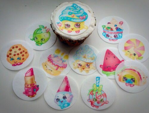 12 Shopkins edible paper, cupcake cookie toppers CHOOSE SIZE pre cut | eBay