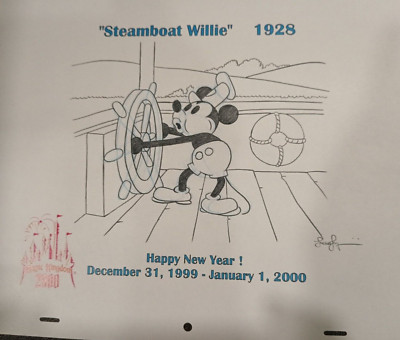 MICKEY MOUSE "STEAMBOAT WILLIE" MAGIC KINGDOM NEW YEAR 2000 PENCIL ...