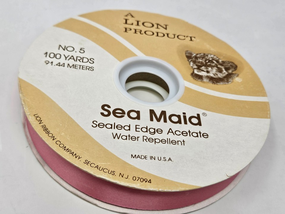 Lion Offray Sea Maid Mauve Pink Satin Acetate Craft Ribbon 7/8" x ...