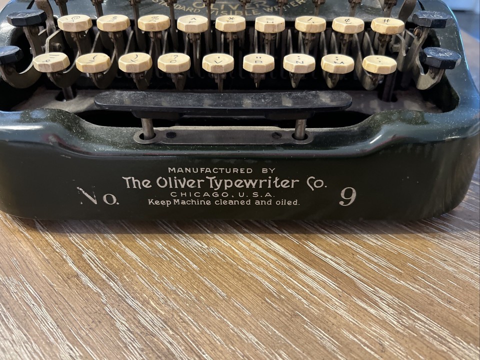 Antique Oliver Typewriter No. 9 Printype Standard Batwing Vintage | eBay