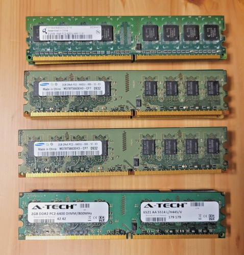 Lot of 21 Mixed Desktop RAM Brands and Compacities - DDR1 (4) and DDR2 ...