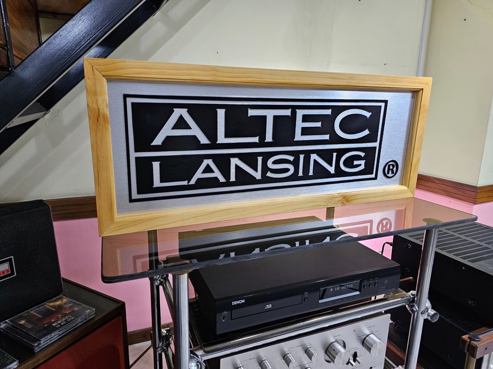 Altec Lansing Badge Logo Emblem Made Wood and Metal New Item | eBay
