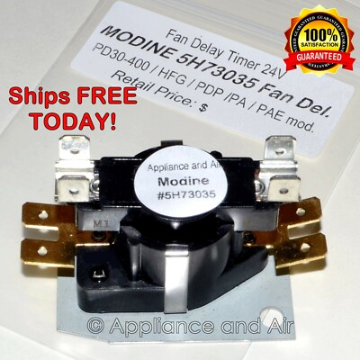 5H73035 Modine Gas Heater Fan Delay Timer Relay PD/PDP/PAE/PA - ships ...