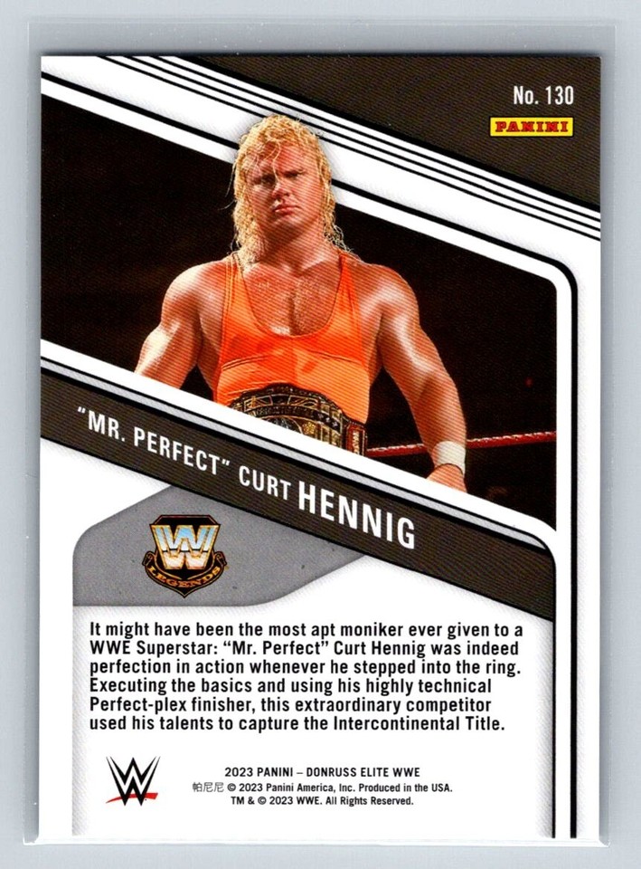 2023 Donruss Elite WWE Status Explosion 269/275 #130 Mr. Perfect Curt ...