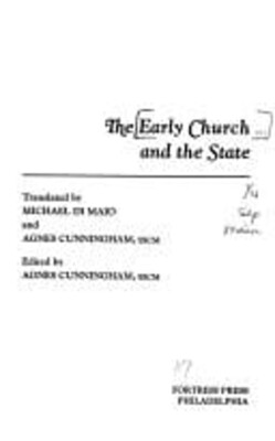 The Early Church and the State Paperback Agnes Cunningham 9780800614133 ...