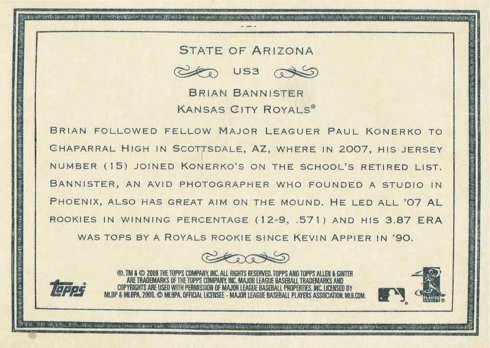 2008 Topps Allen and Ginter United States #US3 Brian Bannister | eBay