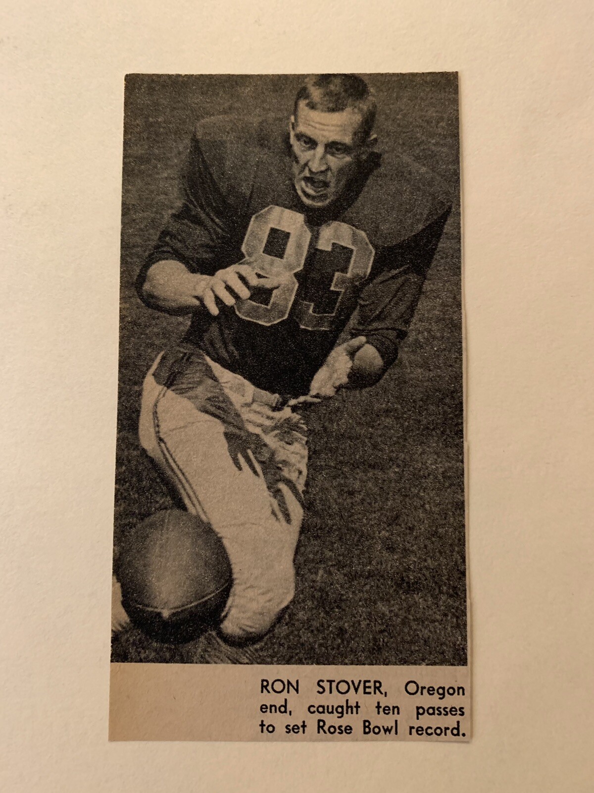 Ron Stover Oregon Ducks 1958 S&S Football Pictorial CO Panel | eBay
