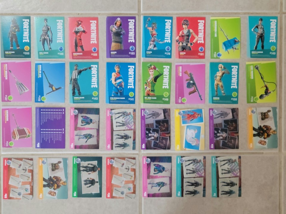 LOT OF 31 2019 PANINI FORTNITE TRADING GAME CARDS EPIC GAMES REGULAR ...