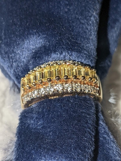 HSN Exclusive 925 Sterling Silver, Gold Vermeil Plate Yellow Baguette ...