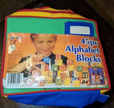 COLORFUL CASE Vintage Baby/toddler, toy, blocks case only. | eBay