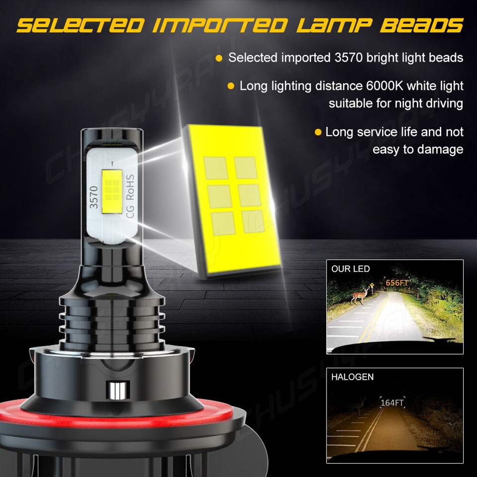 2 SUPER LED headlight bulbs for Honda pn 34901-HL4-A01 12v 60/55w ATV ...