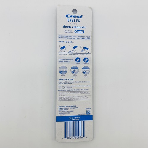 Crest Brand Braces Care Deep Clean Kit with Interdental Brush for Ages 6+ 4PK | eBay
