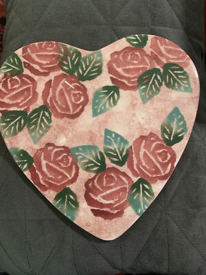 Heart Shaped Hand Painted Ceramic Trivet | eBay