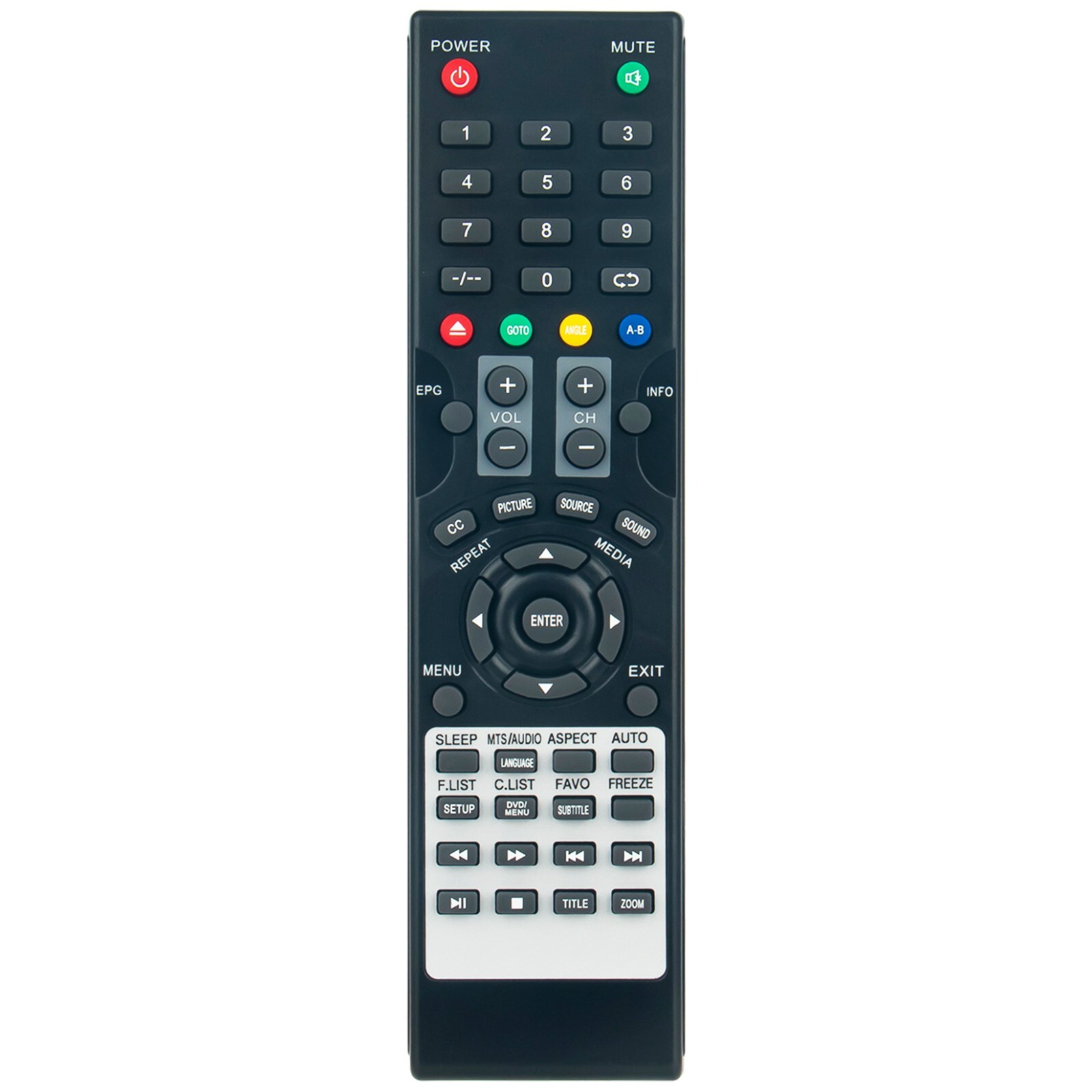 New Replace Remote for SuperSonic TV/DVD Combo SC-2412 SC-2212 SC-1312 ...