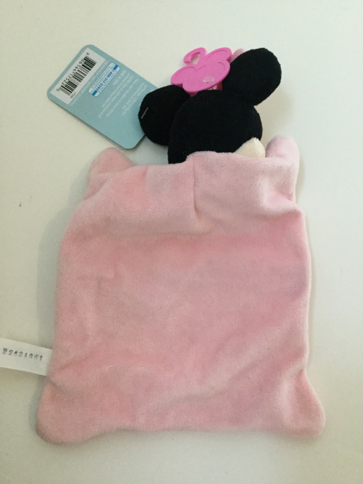 Disney Minnie Mouse Plush Baby Lovey Security Blanket Pink Satin Minky ...