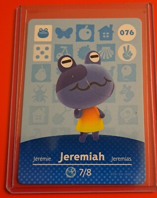 Jeremiah - 076 - Series 1 - Authentic Animal Crossing Amiibo Card | eBay