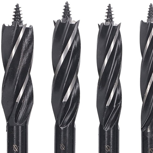 6PCS Auger Drill Bits With Hex Shank 4 Edges 4 Flutes Hole Opening Bit ...