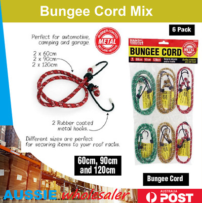 Bungee Cord 60cm 90cm 120cm 6pc Octopus Occy Strap Elastic Tie Down | eBay