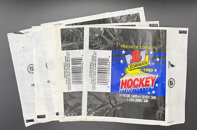 Five 1990 Bowman NHL Hockey Card Wax Pack Wrappers | eBay