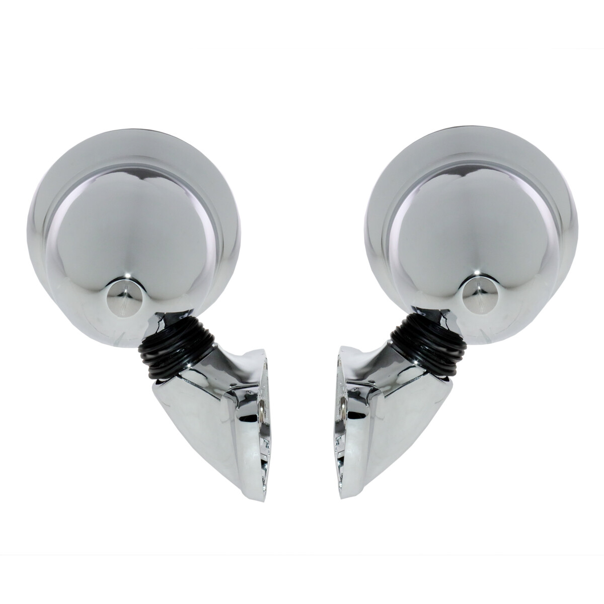 Pair Racing Bullet Talbot Style Chrome Door Side Exterior Mirror ...