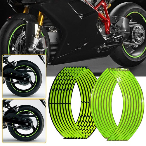 18'' Motorcycle Sticker Wheel Rim Reflective Strip Car Bicycle ...