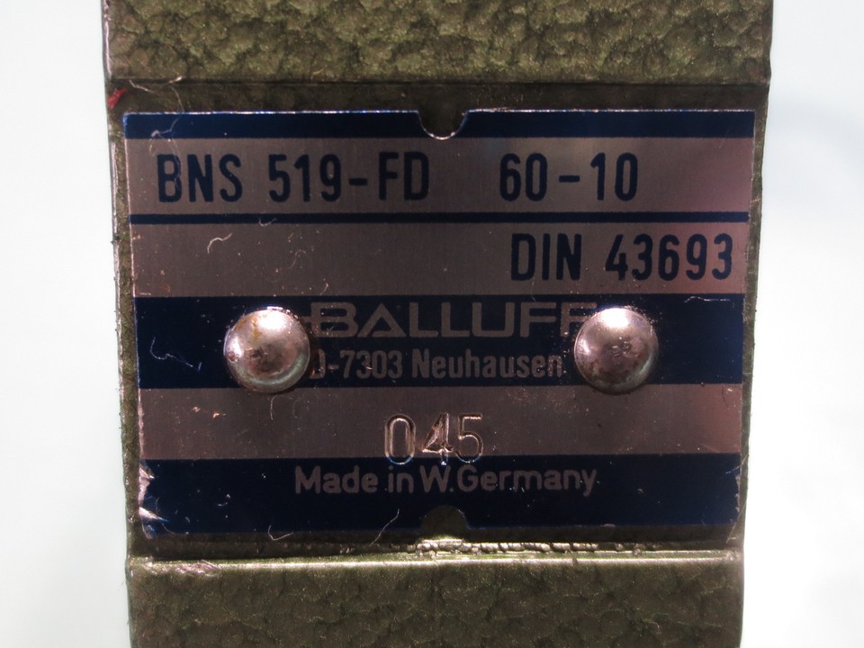 BALLUFF SWITCH UNIT BNS 519-FD 60-10 045 DIN 43693 BNS519FD60-10 | eBay