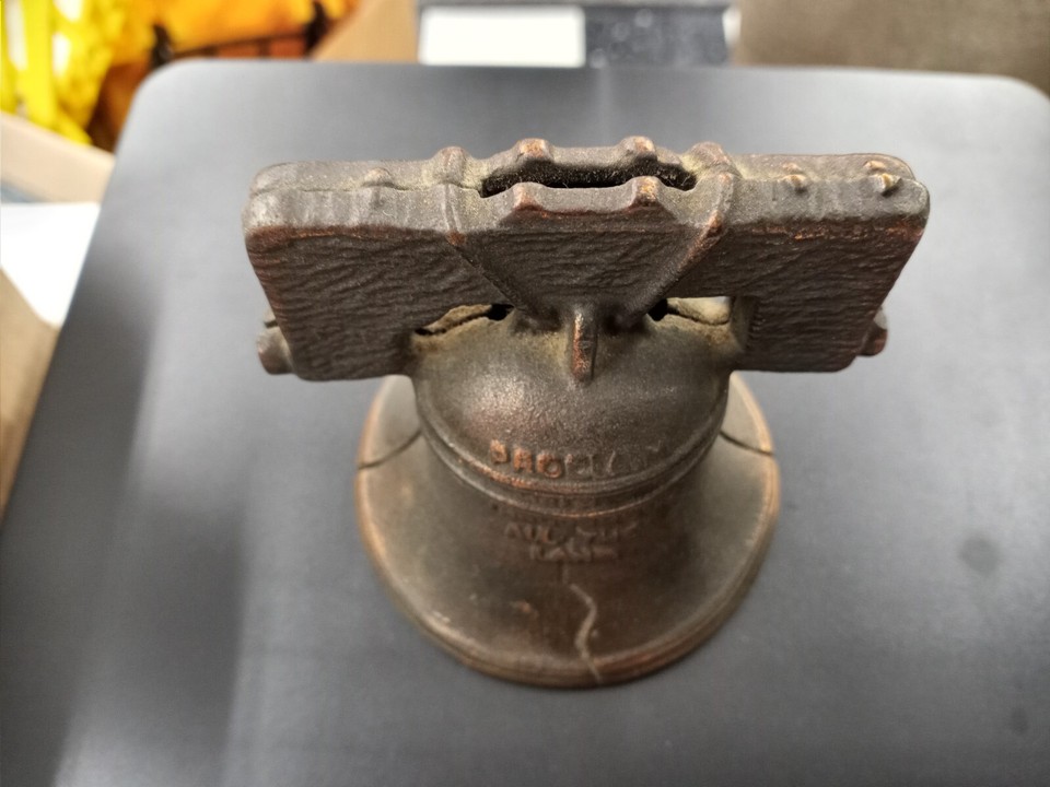 Vintage Cast Iron Liberty Bell Bank. "Proclaim Liberty Throughout All ...