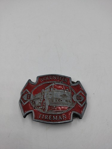 Fire Fighters Fireman Firefighter FD VFD Volunteer Vtg Metal Belt ...