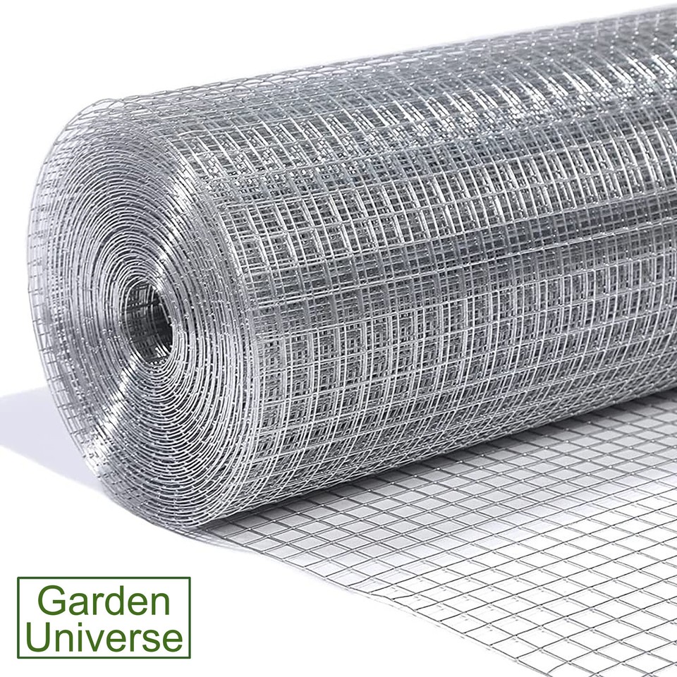 Welded Wire Mesh Galvanised Garden Universe Wire 9 Sizes Fence Chicken ...