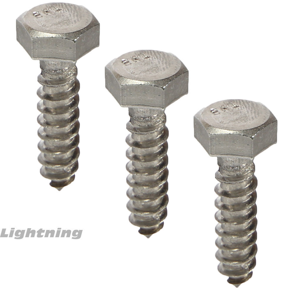 1/2 x 2-1/2" Lag Bolts Hex Head Stainless Steel Heavy Duty Wood Screws ...